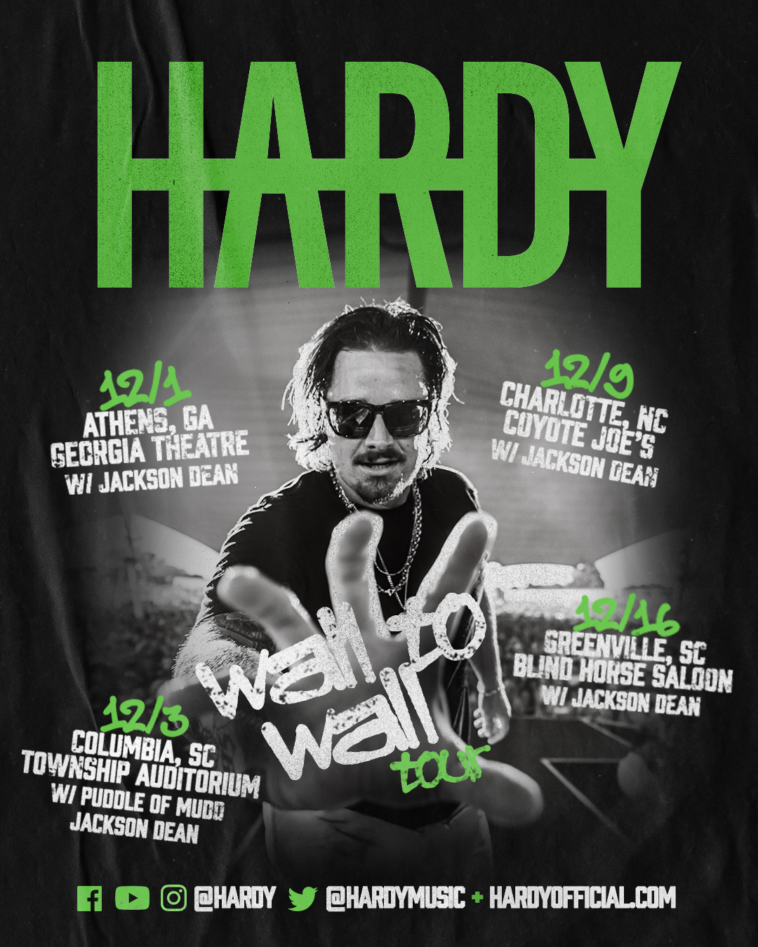 HARDY ANNOUNCES DECEMBER HEADLINE WALL TO WALL TOUR | Big Loud