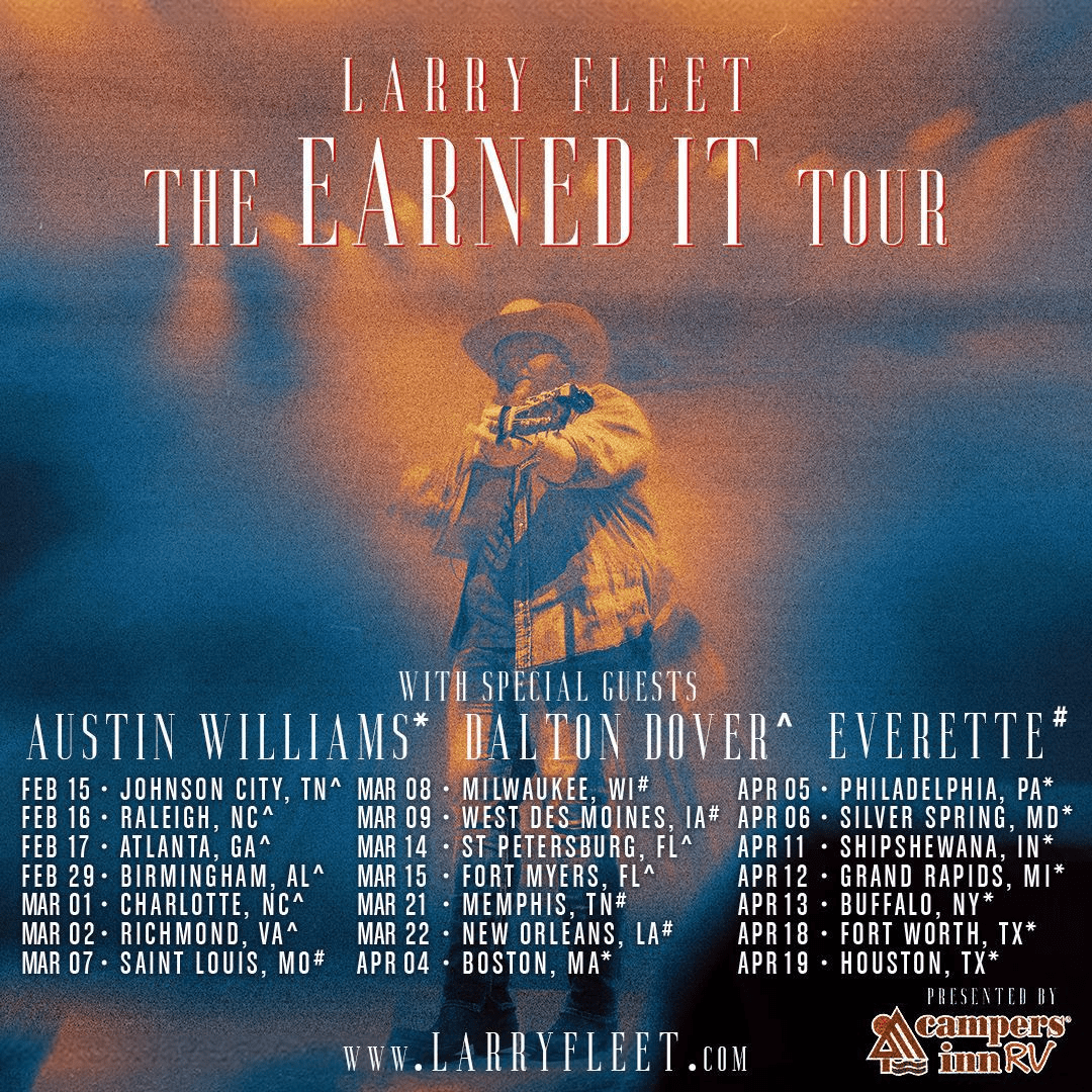 LARRY FLEET SETS THE EARNED IT TOUR FOR 2024 | Big Loud