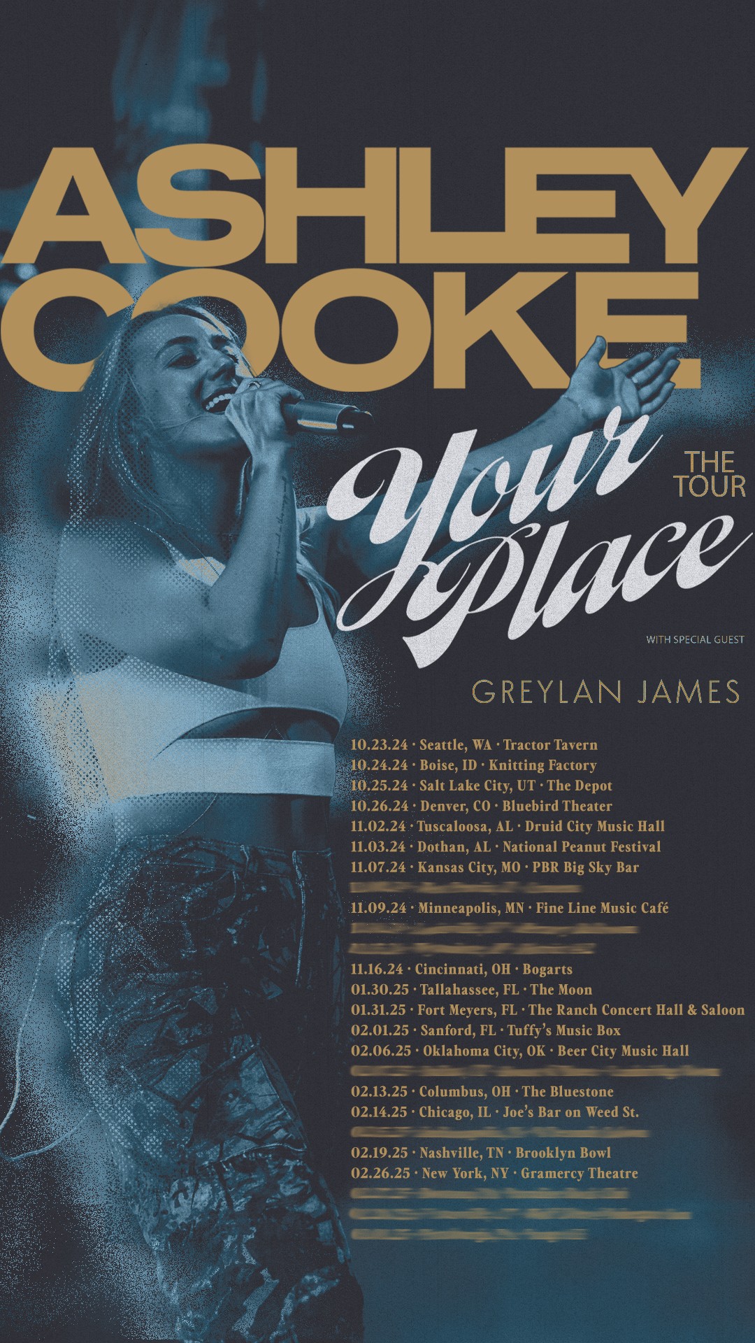 ASHLEY COOKE SETS HER SIGHTS ON YOUR PLACE TOUR | Big Loud