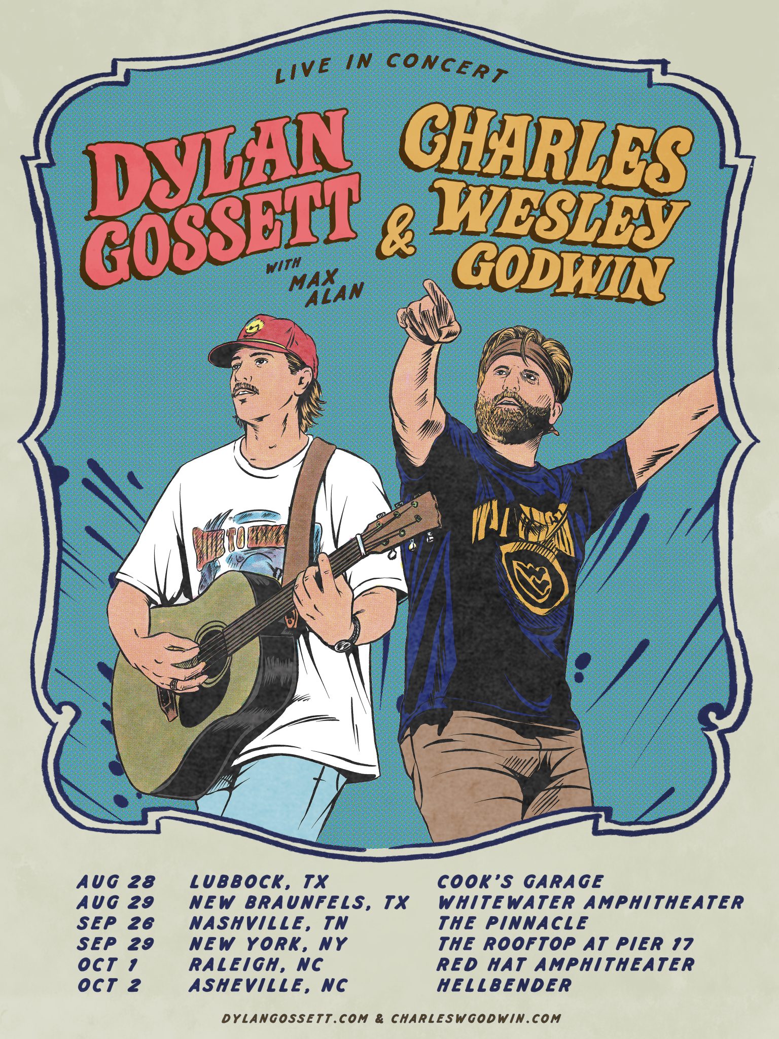 DYLAN GOSSETT & CHARLES WESLEY GODWIN ANNOUNCE 2026 CO-HEADLINE NORTH ...